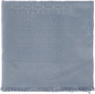 Ferragamo Monogram Scarf - - Accessories - Damen - Blau - ONE SIZE