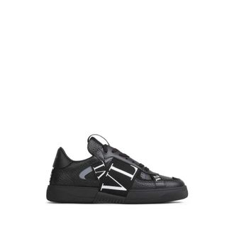 Valentino Garavani Low-Top Vl7N Sneaker aus Kalbsleder mit B&auml;ndern - - Shoes - Herren - Schwarzk - 40 EU