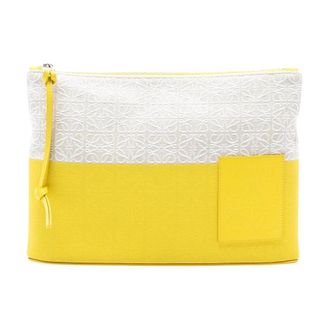 Loewe Pre-owned Canvas Pouch - - Pre-owned - Damen - Gelb - ONE SIZE