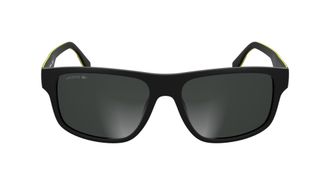 Lacoste Mens Sunglasses L6057S - Matte Black with Solid Grey Lens