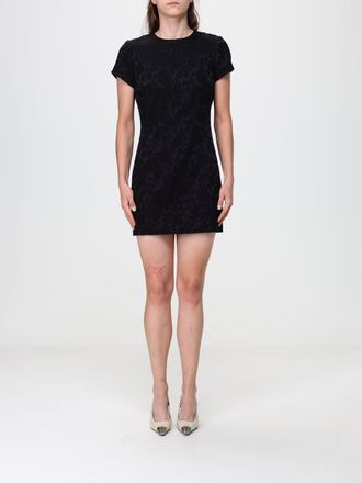 Saint Laurent Mini-robe fourreau en m&eacute;lange de coton &agrave; imprim&eacute; floral