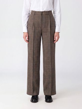 Pantaloni Torino Wide-Leg-Hose aus Wolle mit Prince-of-Wales-Karo und Bundfalten mit hoher Taille