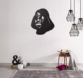 Homemania Wanddekoration, Stahl, Schwarz, 40 x D0.15 x H45 cm