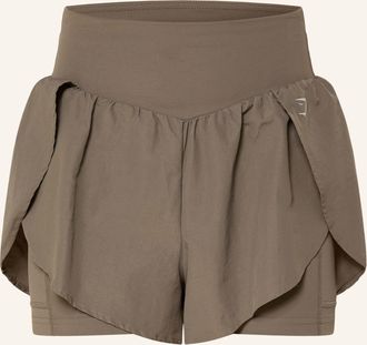 Gymshark Gymshark 2-In-1-Laufshorts braun