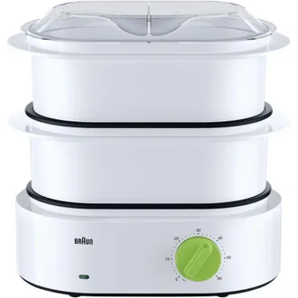 Braun Tribute Collection FS 3000 Dampfgarer Wei&szlig; Gr&uuml;n