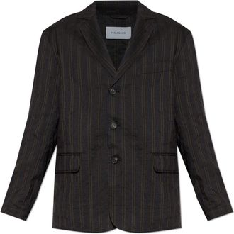 Ferragamo Homme, Vestes, Brun, Taille: L Blazer &agrave; rayures