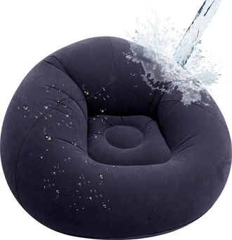 Generico Aufblasbares Sofa für Camping, Faltbare Luftmatratze, leicht, stabil, Sofa, Reisen, Innenhof, Picknick, Glamping, Entspannung, Wohnzimmer, Outdoor, ei