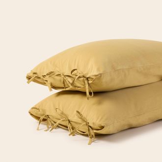 Madura Lot De 2 Taies DOreiller Satheene Jaune indien - JAUNE