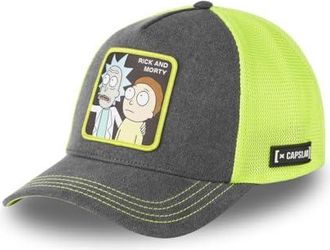 Capslab Casquette Homme & Femme, Casquette Trucker Rick et Morty, Ajustable par Snapback, Gris Taille TU