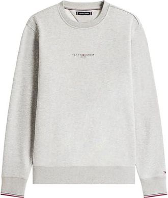 Tommy Hilfiger Sweat Homme Tipped avec Col Ras-du-Cou, Gris (Light Grey Heather), M