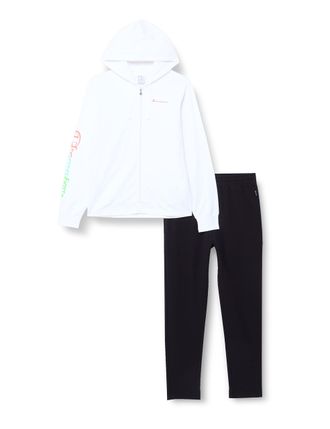 Champion Legacy Sweatsuits Heritage Powerblend Color Ground Trainingsanzug f&uuml;r Damen, (Wei&szlig;/Schwarz), XL