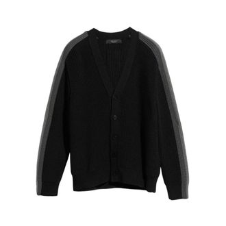 Gucci Rippstrick-Wollcardigan mit Muted Web - - Knitwear - Herren - Schwarzk - M