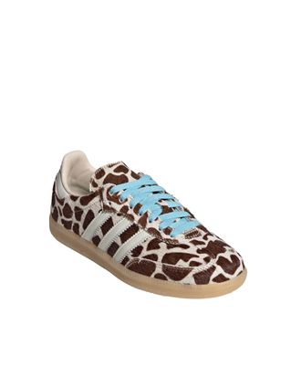 adidas Womens Sneakers Samba Og Ivory-Gum Crystal Linen-Ivory-Gum Leather Upper Trainers Linen/ivory/gum
