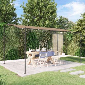 vidaXL Vidaxl - Auvent taupe 4x3 m 180 g/m&sup2; tissu et acier
