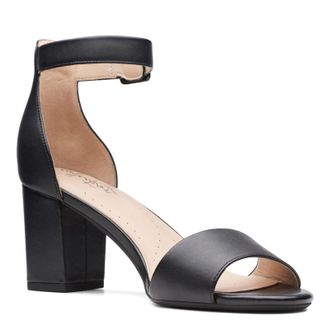 Clarks Damen Deva Mae Pumps, Black Leather, 40 EU