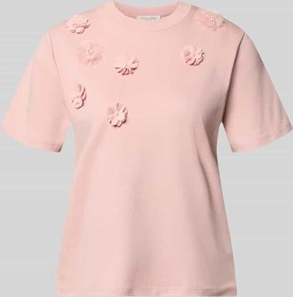 Christian Berg T-Shirt mit floralen Applikationen