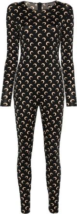 Marine Serre Femme, Combinaisons et Ensembles, Multicolore, Taille: 40 FR Moon Printed Jersey Ls Catsuit