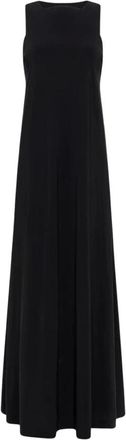 Roberto Ricci Design Rrd, Femme, Robes, Noir, Taille: 40 FR Robe Maxi &agrave; Col Carr&eacute; avec D&eacute;coupe en Goutte au Dos