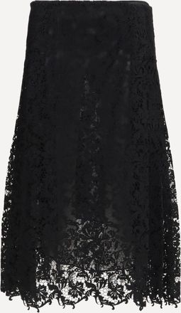 Fendi Flared midi Skirt in macram&eacute; lace Female 40
