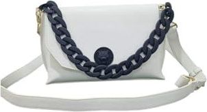 Plein Sport Medium Flap Devon, Handbag Unisex, Off White