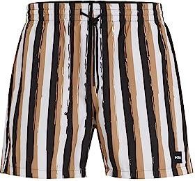 BOSS Hommes FYN Short de Bain en Tissu recyclé à séchage Rapide avec Rayures