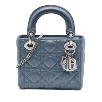 Dior Pre-owned Lady Dior Handbag - Femme - Pre-owned - Bleu - Taille: ONE Size