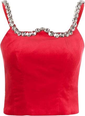 Vivetta Vivetta, Femme, Tops, Rouge, Taille: 36 FR Hauts sans manches