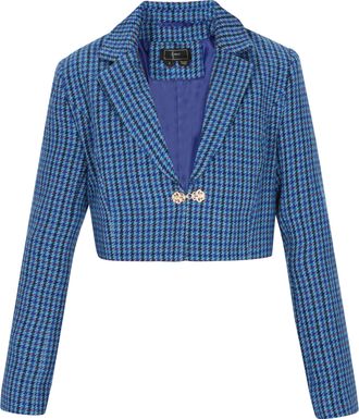 Faina Jacke Frauen blau mehrfarbig