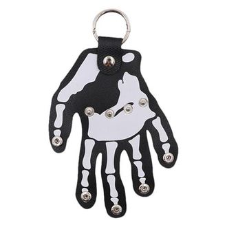 Generic Porte-cl&eacute; &agrave; main, porte-cl&eacute;s doigt, porte-cl&eacute;s en cuir - Pendentif amusant de palmier - Porte-cl&eacute;s souple pour, sacs, portefeuilles, sacs &agrave; dos, Noir,