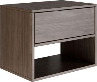 Selsey Selsey Framme - Nachttisch h&auml;ngend mit Schublade und Fach, Holzoptik Walnuss, 50 cm