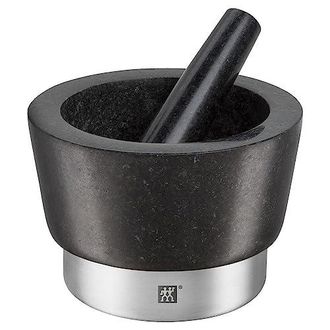 Zwilling Mortier avec Pilon, Ø 15 cm, Hauteur: 10 cm, Granite, Noir, série Spices