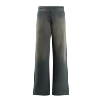 Golden Goose Homme, Pantalons, Noir, Taille: S Pantalon Large en Coton D&eacute;contract&eacute;