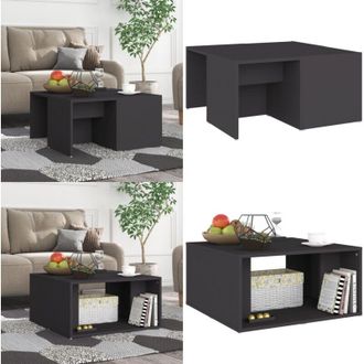 vidaXL Vidaxl - Tables basses 4 pcs gris 33x33x33 cm bois dingénierie - Table Basse - Meubles De Salon - Ensemble De Tables Basses - Design Moderne - Bois