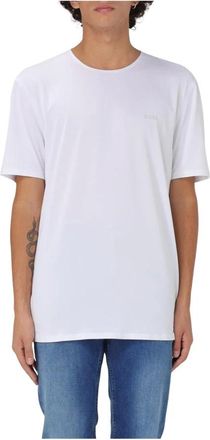 HUGO BOSS Homme, Tops, Blanc, Taille: L T-shirt à Manches Courtes et Col Rond