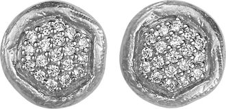 Orphelia Damen-Ohrstecker 925 Sterling Silber rhodiniert mattiert Zirkonia weiß ZO-5235