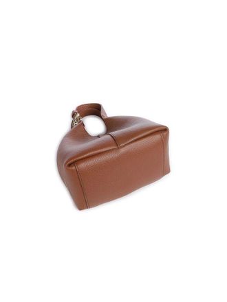 Coccinelle Womens Handbag Cognac Grained Leather Bags - Handbags
