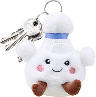 Generic Porte-cl&eacute;s brod&eacute;, porte-cl&eacute;s en peluche - Porte-cl&eacute;s d&eacute;coratif mignon de poup&eacute;e badminton, pendentif de sac de dessin anim&eacute; pour enfants et adultes, p