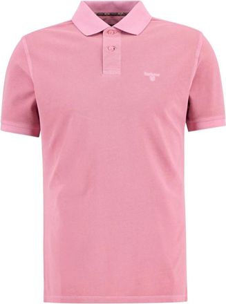 Barbour Homme, Tops, Rose, Taille: XL Polo Piqu&eacute; Ajust&eacute; D&eacute;lav&eacute; &agrave; Carreaux Tartan