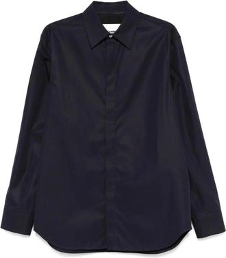 Jil Sander Homme, Chemises, Noir, Taille: XL Chemise Boutonn&eacute;e Manches Longues Raffin&eacute;e Jil Sander