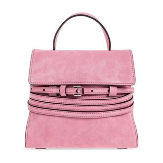 Moschino Tie Me Suede Bag - - Bags - Damen - Rosa - ONE SIZE