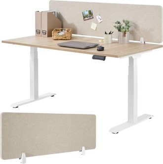 TecTake Tectake - Cloison de bureau insonorisante Noisy - Dimensions 160x40cm - Mat&eacute;riaux PET et polyester - Coins arrondis pour look moderne