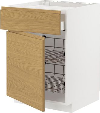 IKEA METOD / MAXIMERA Unterschr.f Kochf/Schubl./2Drkörbe