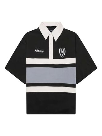 Nahmias polo à imprimé rayé - Noir