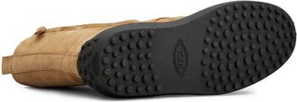 Tod's Calf Suede Lace-Up Boot - Beige