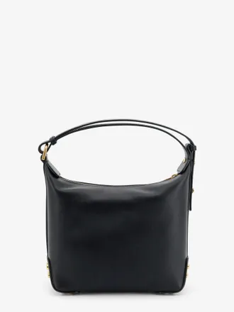 Tod's Womens Mini Leather Bag Metal Dots Black Handbags Hand