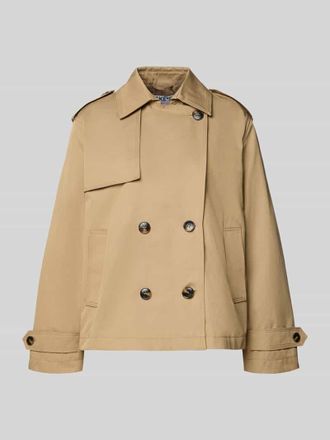 Jake*s Casual Trenchcoat in kurzem Design mit Baumwoll-Anteil