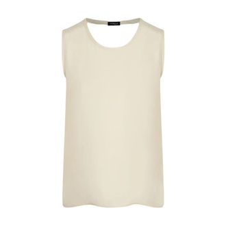 Kiton Silk Top - - Tops - Damen - Beige - L