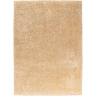 Kayoom Tapis shaggy beige ultra doux pour salon chambre - 150 x 80 cm