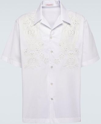Valentino Besticktes Hemd aus Baumwollpopeline