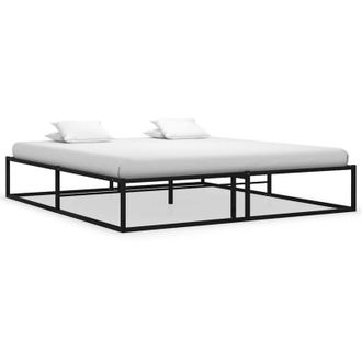 vidaXL Bettgestell Schwarz Metall 180x200 cm Vidaxl